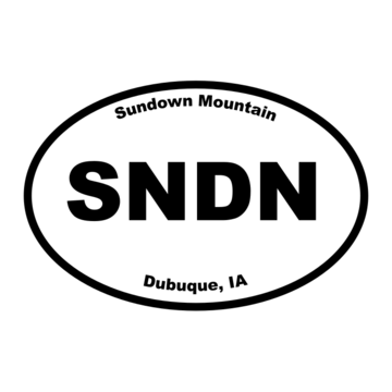 Sundown Mountain Oval Sticker