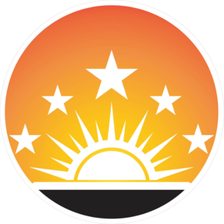 Sunset Circle Sticker