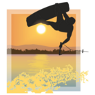 Sunset Wakeboarding Sticker