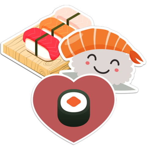 Cute Sushi Car Window Stickers & Decals | Car Stickers