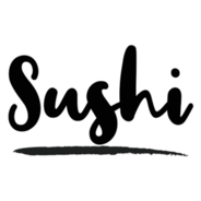 Sushi Typography Sticker