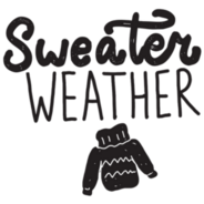 Sweater Weather Winter Lettering Sticker