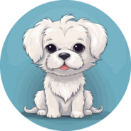 Sweet Maltese Blue Sticker