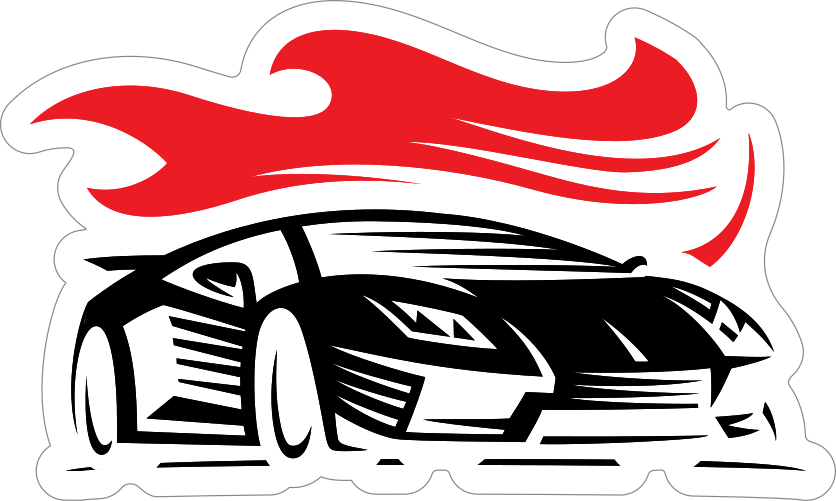 Order Your Sweet Racing Car Sticker Today - Free Shipping!