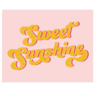 Sweet Sunshine Vintage Lettering Sticker