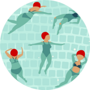 Swimming Women In Pool Sticker