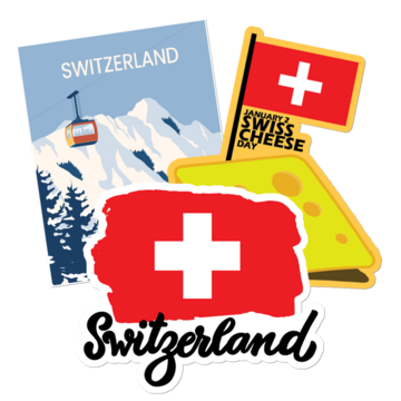 Switzerland Stickers & Decals – Free Shipping
