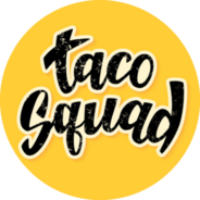 Taco Squad Hand Lettering On Yellow Sticker