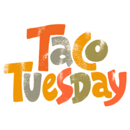 Taco Tuesday Colorful Lettering Sticker