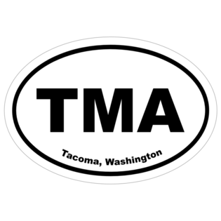 Washington City Oval Car Stickers and Decals