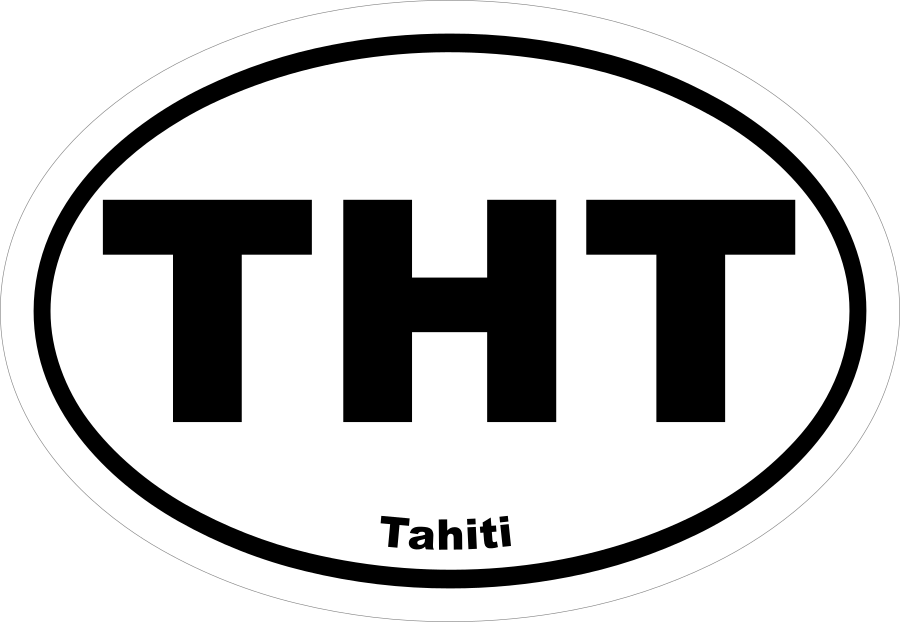 Order Your Tahiti Tht Oval Sticker Today - Free Shipping!