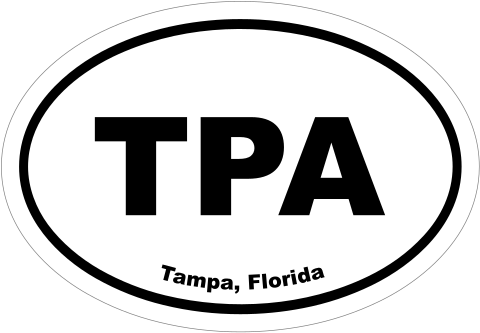 Tampa, Florida Oval Stickers