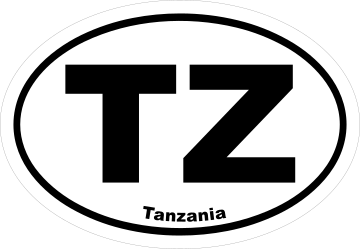 Order Your Tanzania Tz Oval Sticker Today - Free Shipping!