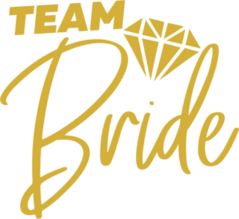Team Bride With Diamond Sticker