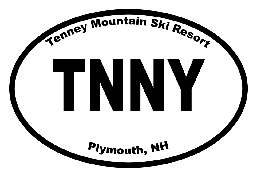 Tenney Mountain Ski Resort Oval Sticker