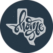 Texas Calligraphy Home Illustration Sticker