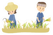 Thai Farmer Landscaper Character Sticker