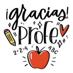Thank You Teacher Appreciation Spanish Sticker