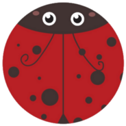 The Friendly Ladybug Circle Sticker
