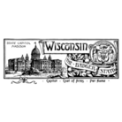 The State Banner Of Wisconsin Capitol Coat Of Arms Sticker