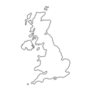 The United Kingdom Of Great Britain Outline Sticker