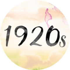 The Word "1920s" Painted In Colorful Watercolor Sticker