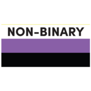 The Word Non-Binary Pride Flag Sticker