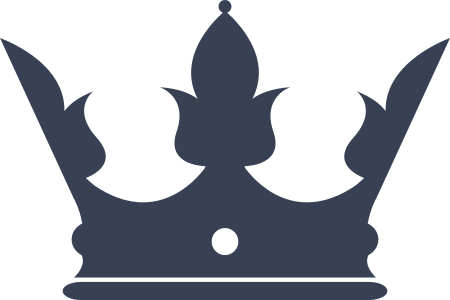 3 Point Crown Logo Queen Crown Isolated Gold Hi Res Stock Photography