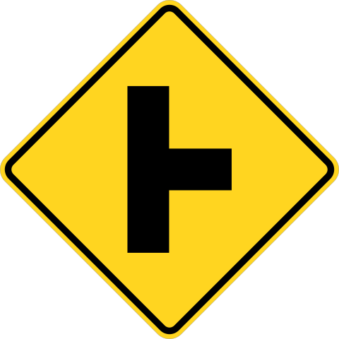 Three Way Intersection Sticker Shipped Fast & Free!