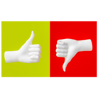 Thumb Up Thumb Down Green And Red Sticker