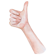 Thumbs Up Watercolor Sticker