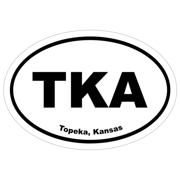 Topeka, Kansas Oval Stickers