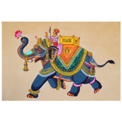 Traditional Indian Or Rajasthani Painting Of Elephant Sticker