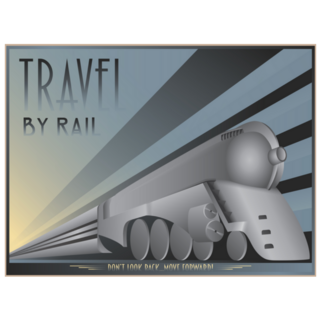 Travel By Rail, Train Adventure Sticker