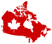 Travel Flag Maple Leaf Canada Map Sticker