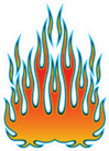 Tribal Hot Rod Flames Sticker