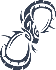 Tribal Snake In Figure Eight Sticker - 50+ Colors!