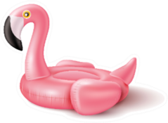 Tropical Flamingo Inflatable Swimming Pool Ring Sticker