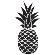 Tropical Pineapple Fruit Transfer Sticker