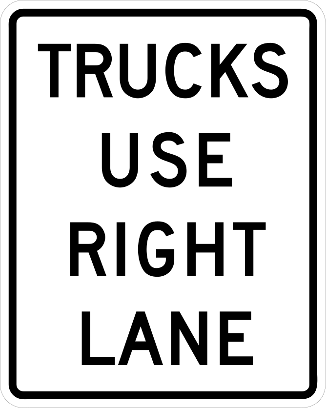 Trucks Use Right Lane Magnet Shipped Fast & Free!