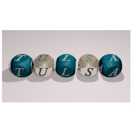 Tulsa, Oklahoma Built By Cubic Letters Sticker