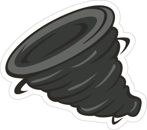 Twister Mascot Sticker - Fast Shipping & No Minimums