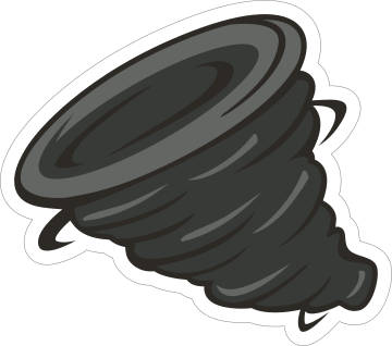 Twister Mascot Sticker - Fast Shipping & No Minimums