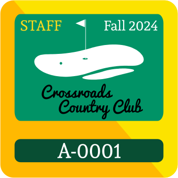 Two Color Square Parking Permit Sticker for Employees