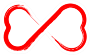 Two Hearts In Love Grunge Infinity Symbol Sticker