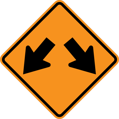 Two Lanes Splitting Sticker - Fast Shipping & No Minimums