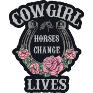 Typography Cowgirl Horses Change Lives Sticker