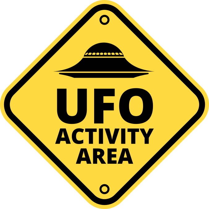 UFO Activity Area Sign Sticker