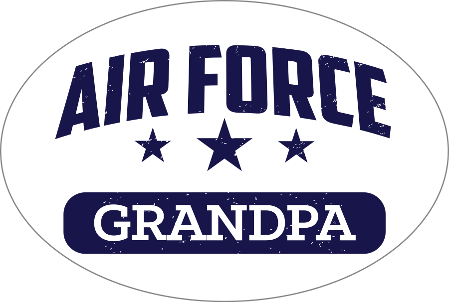 US Air Force Grandpa Oval Sticker