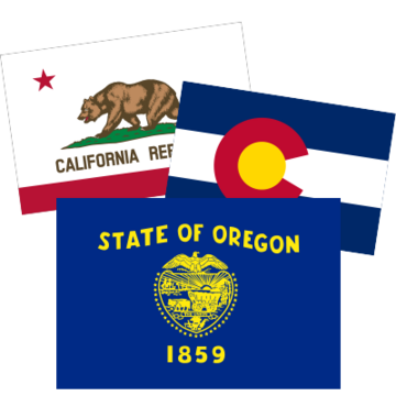 U.S. State Flag Car Stickers & Decals – All 50 States